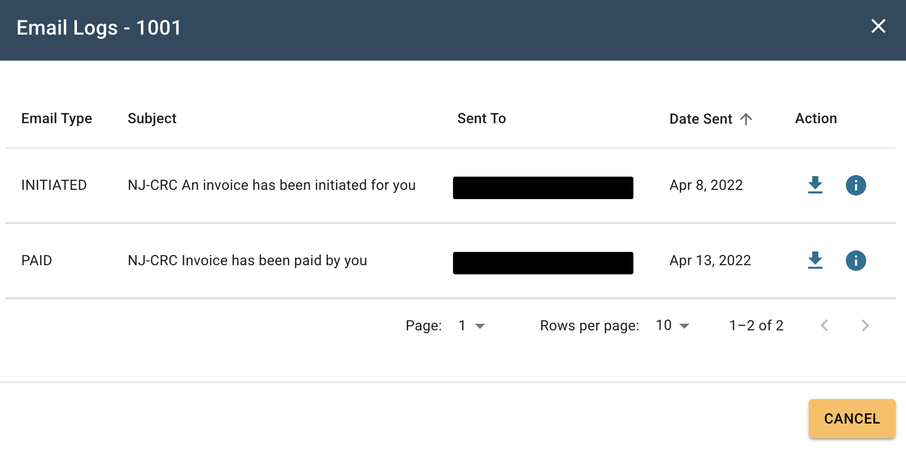 Invoice Features – Cannabis Licensing